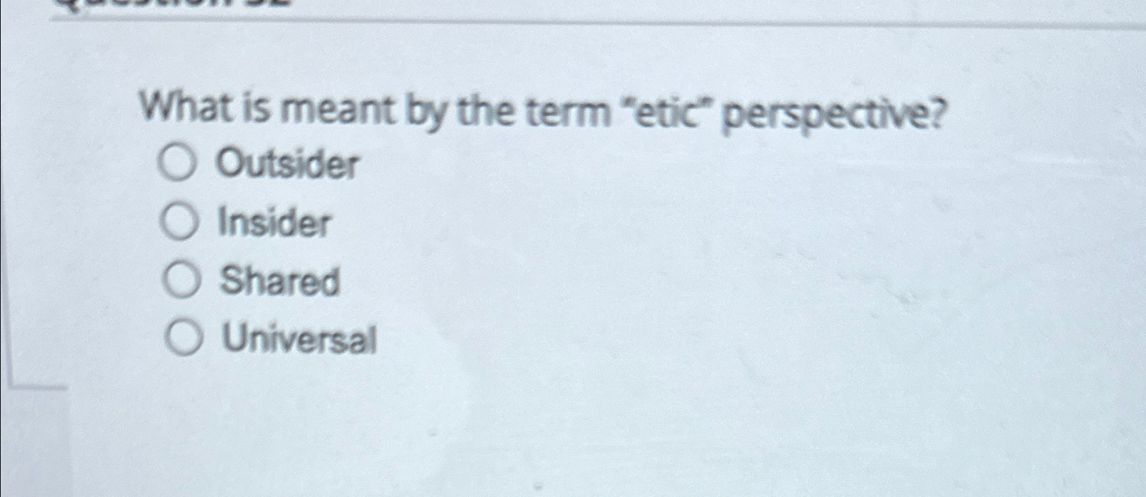 Solved What is meant by the term "etic" | Chegg.com