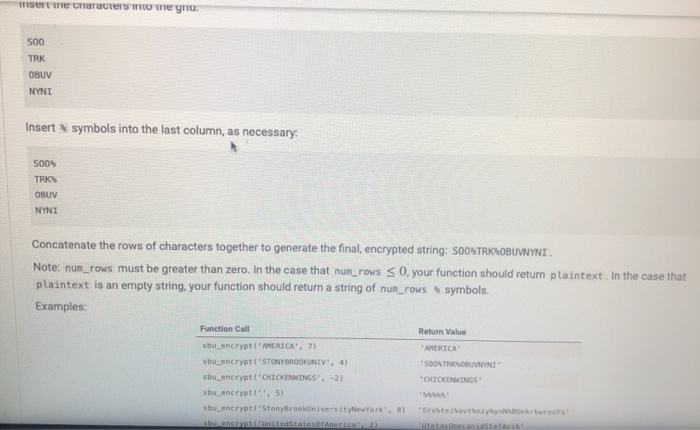 Solved Part 3: A Simple Encryption Scheme (Encryption) (25 | Chegg.com