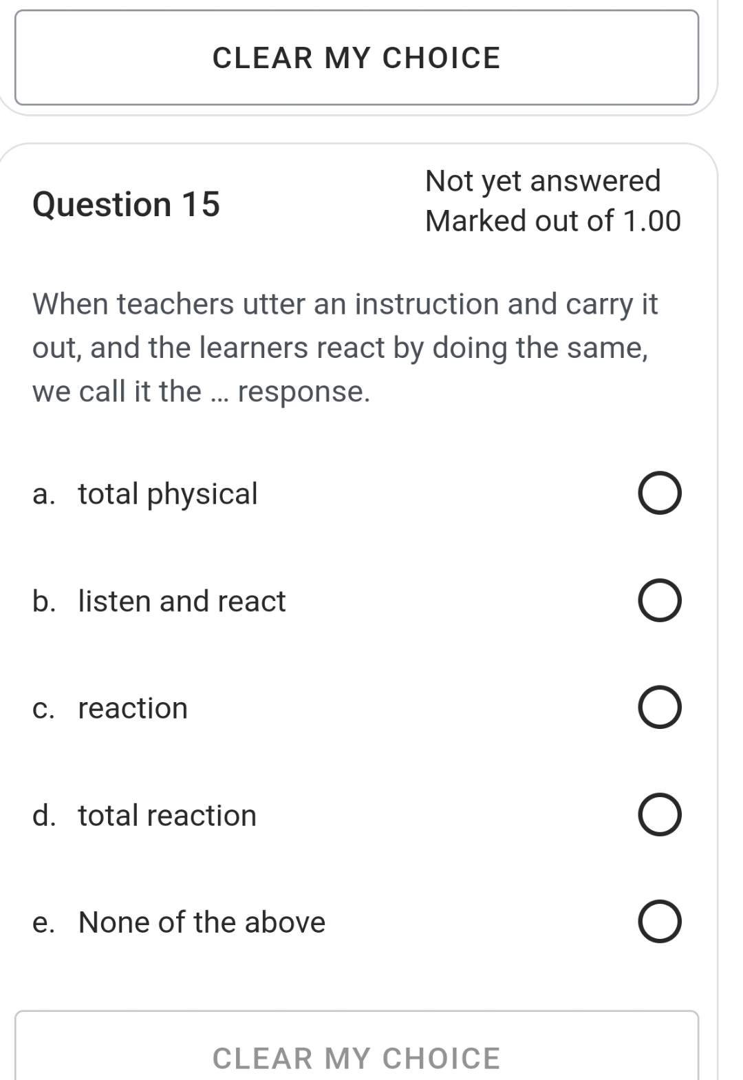 Solved CLEAR MY CHOICEQuestion 15Not yet answeredMarked out | Chegg.com