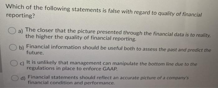 Solved Which of the following statements is false with | Chegg.com