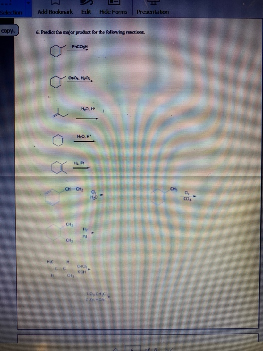 Solved Add Bookmark Edit Hide Forms Presentation copy. 6. | Chegg.com