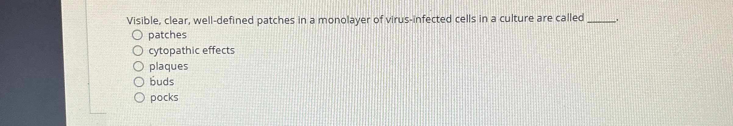 Solved Visible, clear, well-defined patches in a monolayer | Chegg.com