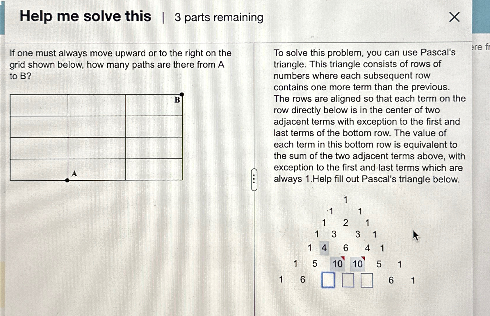 Solved Help me solve this3 ﻿parts remainingIf one must | Chegg.com
