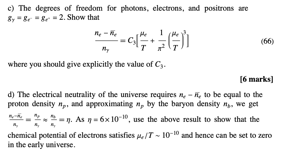 Solved c) ﻿The degrees of freedom for photons, electrons, | Chegg.com