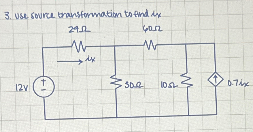 use source transformation to find ix | Chegg.com