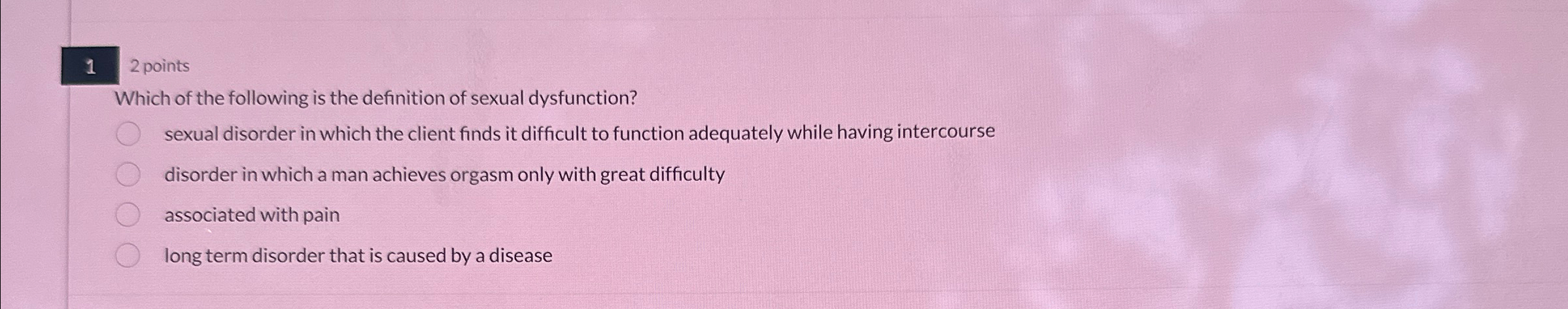 Solved 12 ﻿pointsWhich of the following is the definition of | Chegg.com