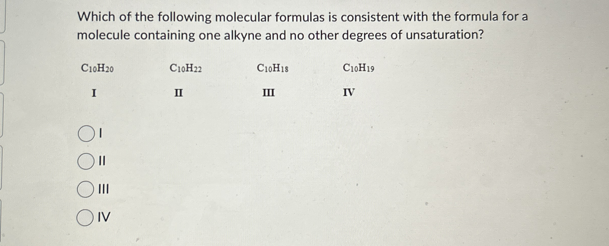 Solved Which of the following molecular formulas is | Chegg.com
