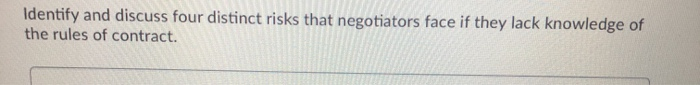 Solved Identify and discuss four distinct risks that | Chegg.com