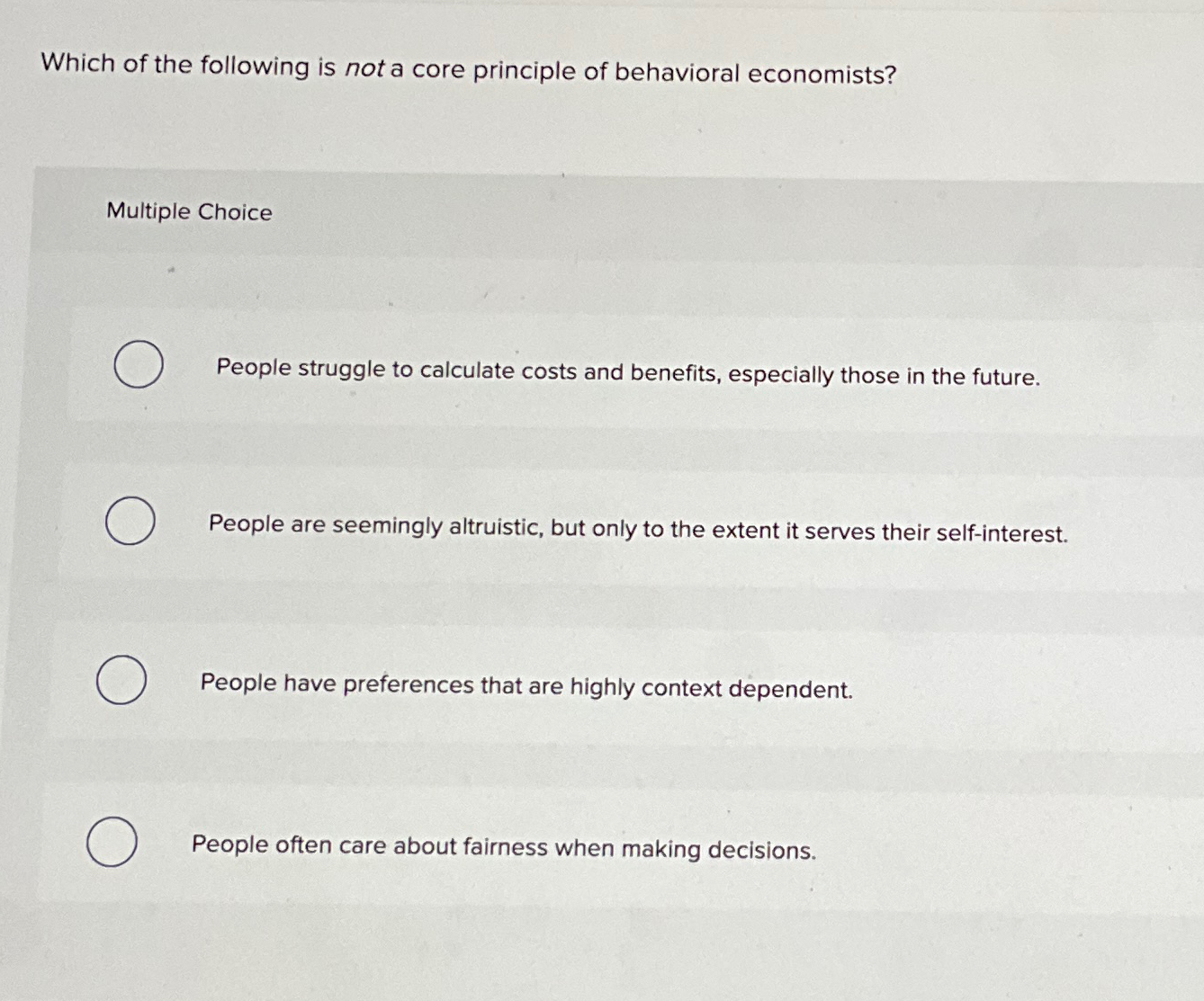 Solved Which of the following is not a core principle of | Chegg.com