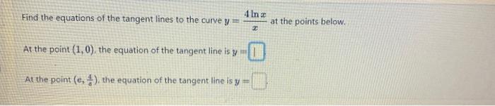 Solved Find the equations of the tangent lines to the curve | Chegg.com
