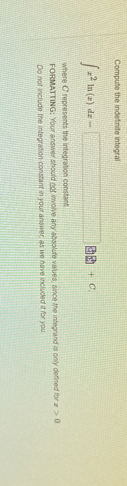 Solved Compute the indefinite | Chegg.com