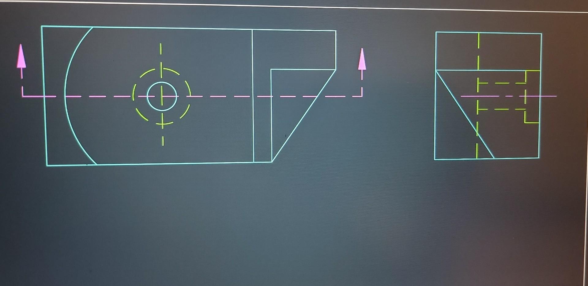 Solved Using the top and side view create a 3D model in | Chegg.com
