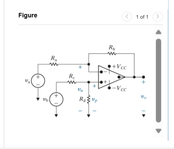 Solved Consider the difference amplifier in (Figure 1). | Chegg.com