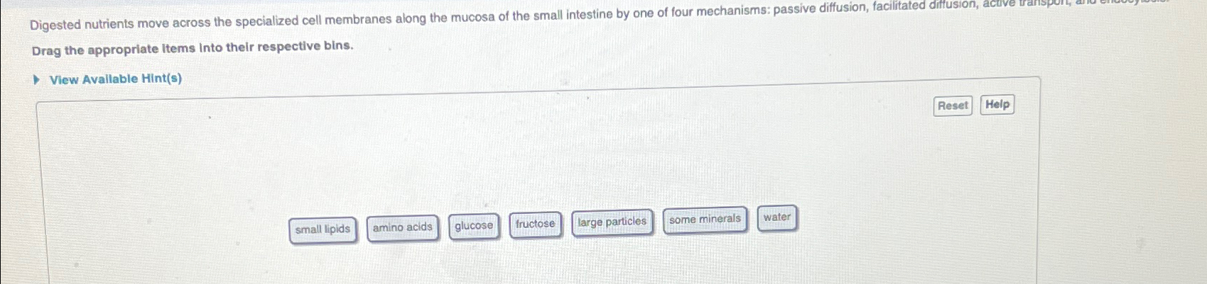 Solved Digested nutrients move across the specialized cell | Chegg.com