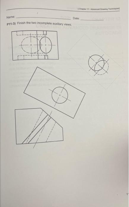 Solved Cat Arwing Technique Name Date P11-3) Finish the two | Chegg.com