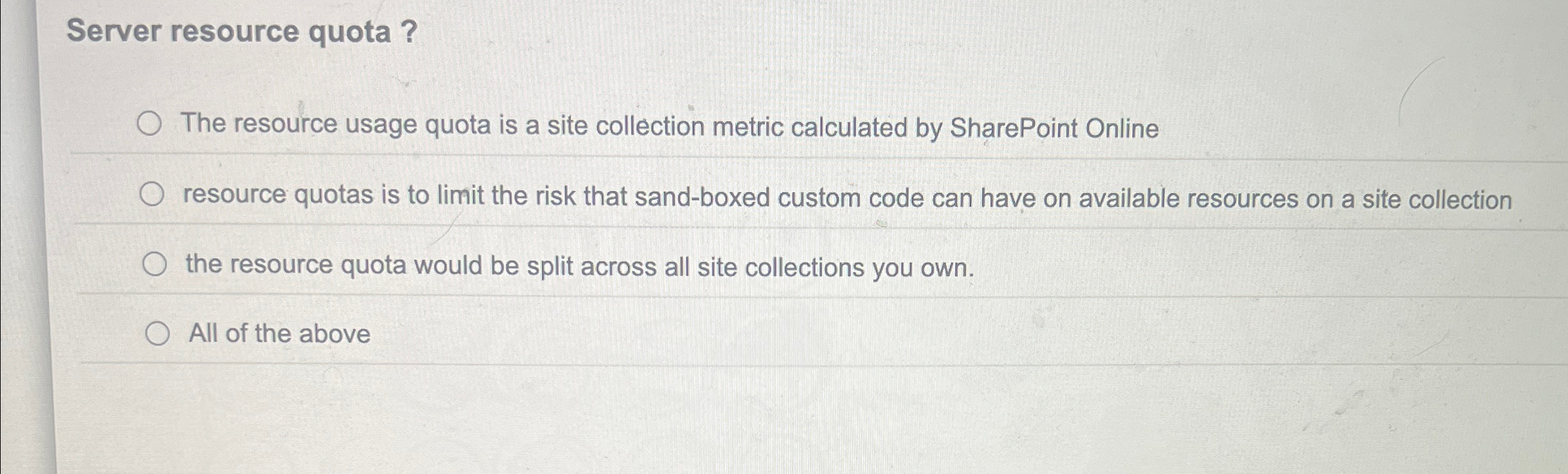 Solved Server resource quota?The resource usage quota is a | Chegg.com