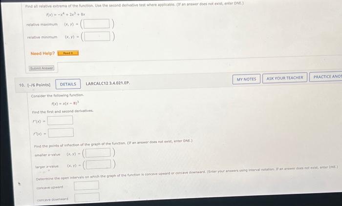 Solved Find all relative extrema of the function. Use the | Chegg.com