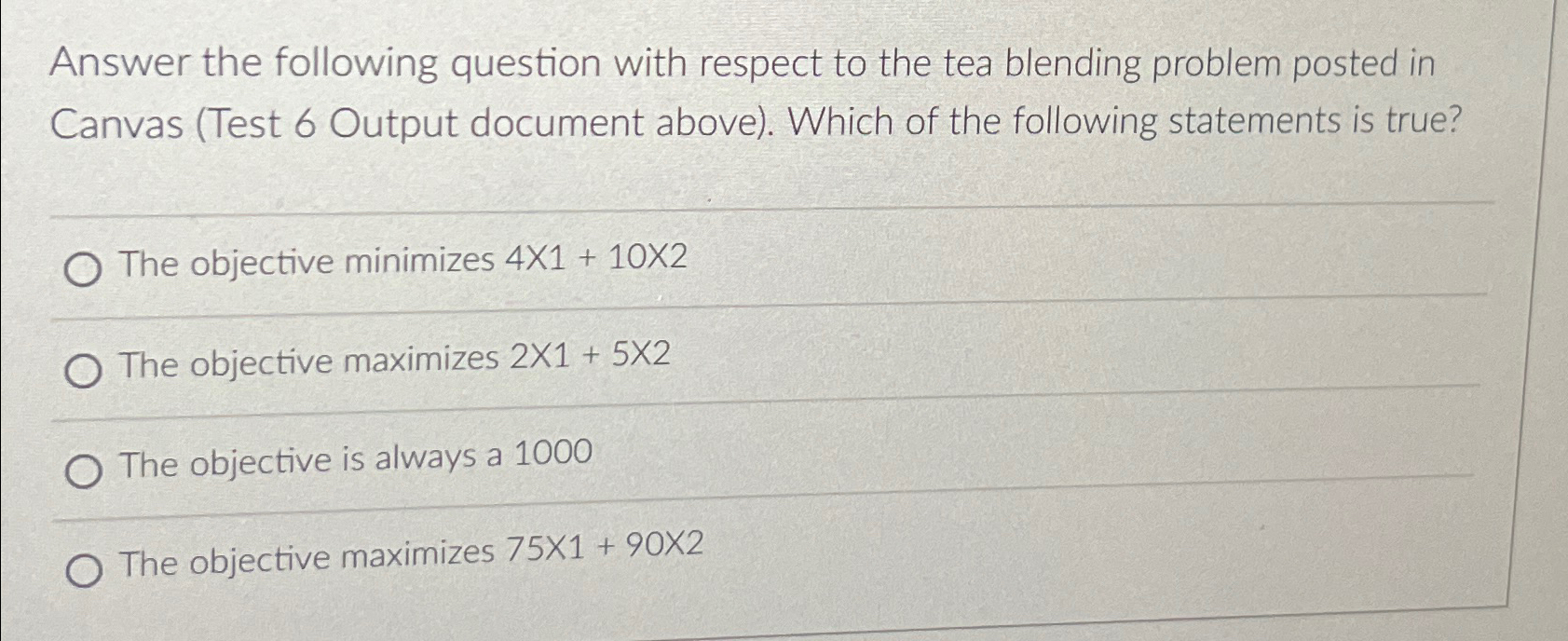 Solved Answer the following question with respect to the tea | Chegg.com