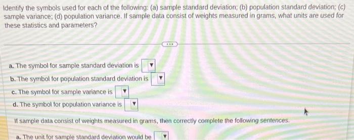 Solved Identify the symbols used for each of the following: | Chegg.com