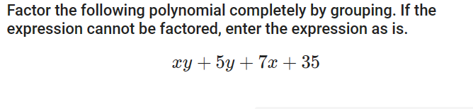 Solved Factor the following polynomial completely by | Chegg.com