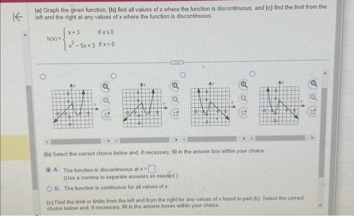 Solved (a) Graph the given function, (b) find all values of | Chegg.com