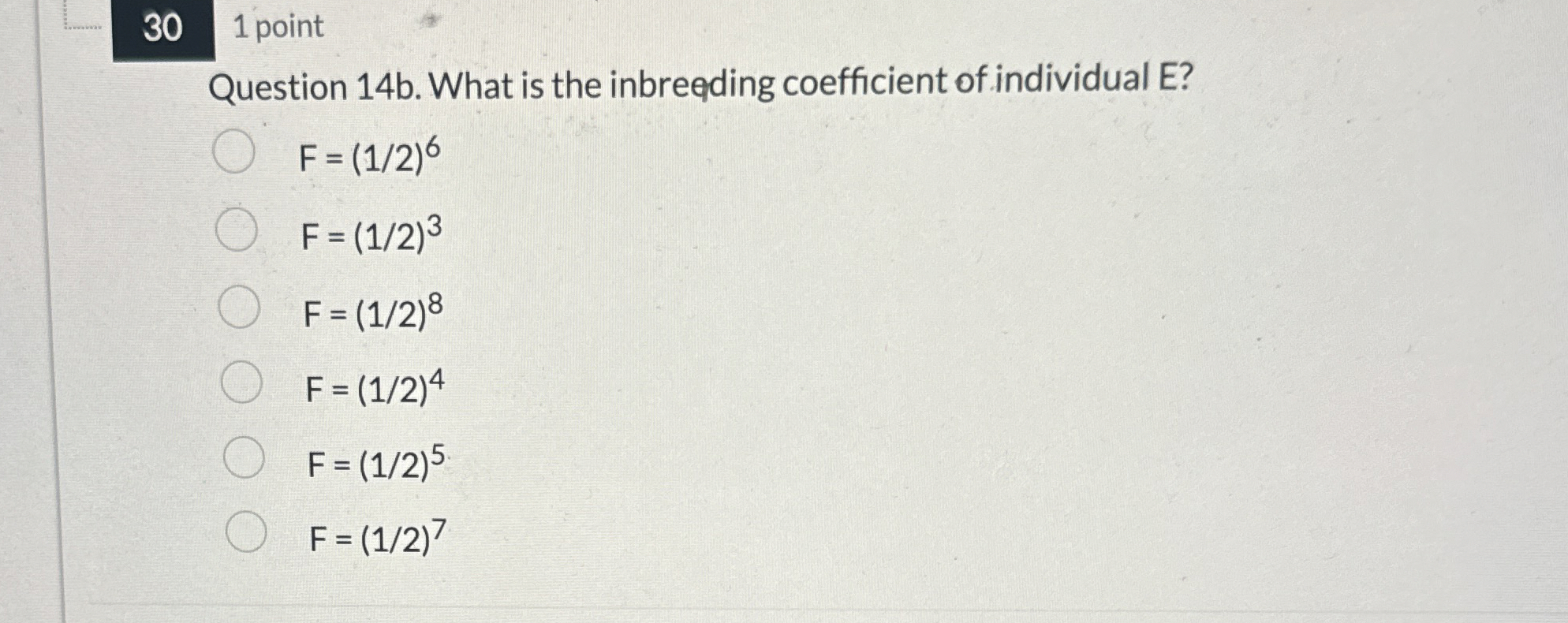 Solved 301 ﻿pointQuestion 14b. ﻿What is the inbreqding | Chegg.com
