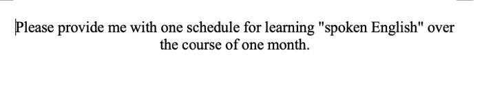 Please provide me with one schedule for learning | Chegg.com