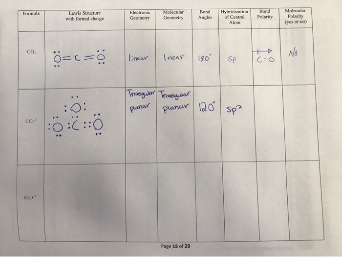 Solved Formula Lewis Structure with formal charge Electronic | Chegg.com