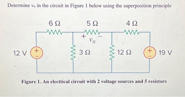 Solved Determine vo in the circuit in Figure 1 below using | Chegg.com