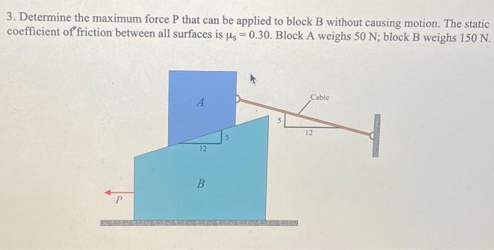 Solved 3. Determine the maximum force P that can be applied | Chegg.com