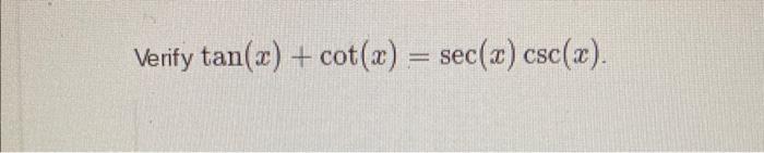 Solved ln(x)+cot(x)=sec(x)csc(x) | Chegg.com
