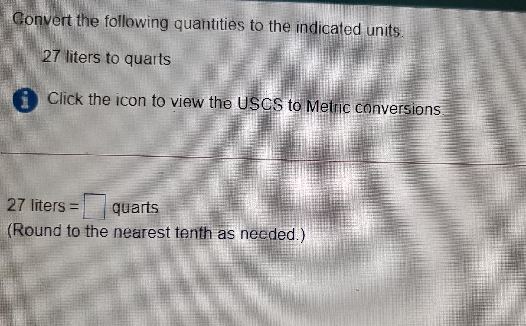 Solved Convert the following quantities to the indicated | Chegg.com
