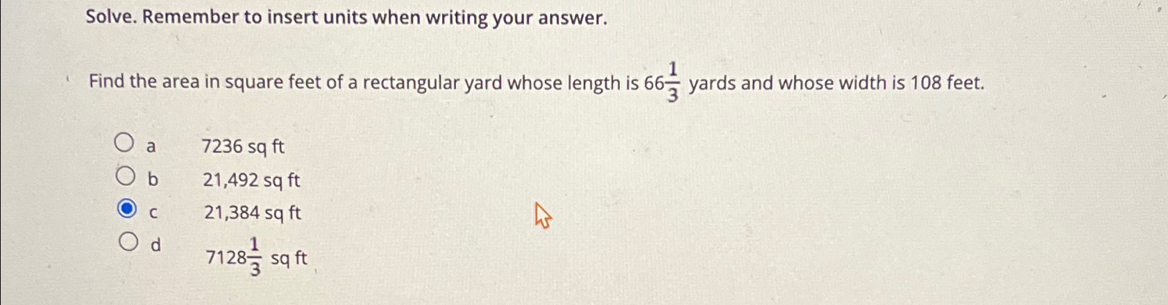 Solved Solve. Remember to insert units when writing your | Chegg.com