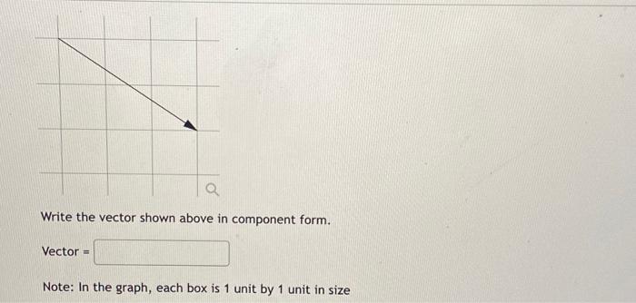 Solved Write the vector shown above in component form. | Chegg.com