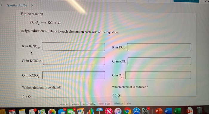 Solved For the reaction KCIO, -KCI + O | Chegg.com