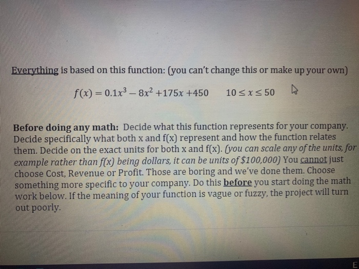 Everything is based on this function: (you can't | Chegg.com