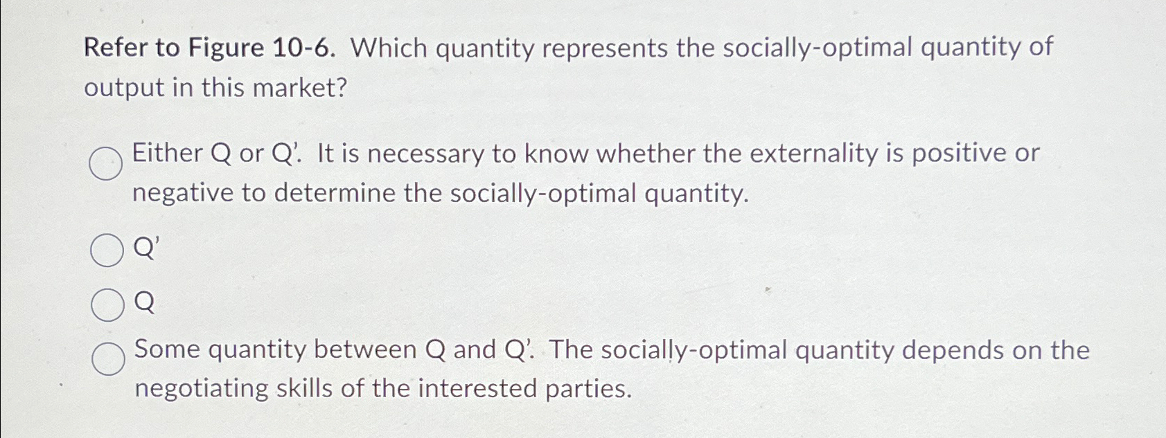 Refer to Figure 10-6. ﻿Which quantity represents the | Chegg.com