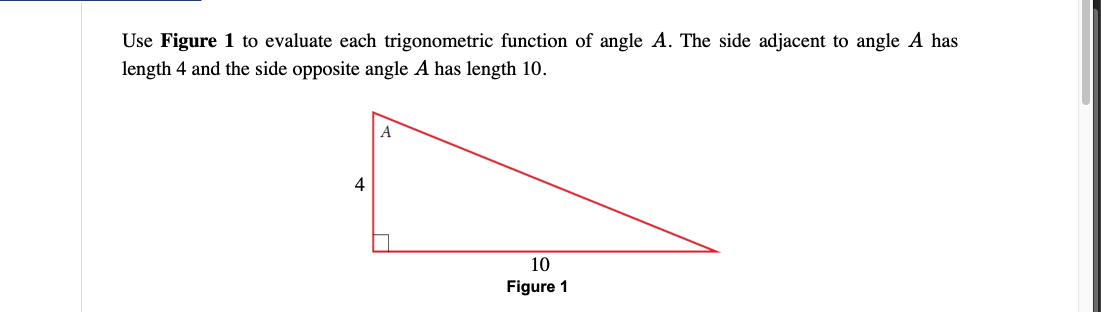 Solved Use Figure 1 ﻿to evaluate each trigonometric function | Chegg.com