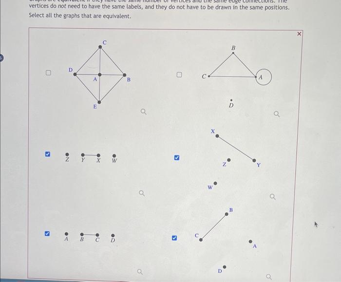 Solved vertices do not need to have the same labels, and | Chegg.com