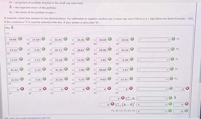Solved A second version of the Markowitz portolio model | Chegg.com