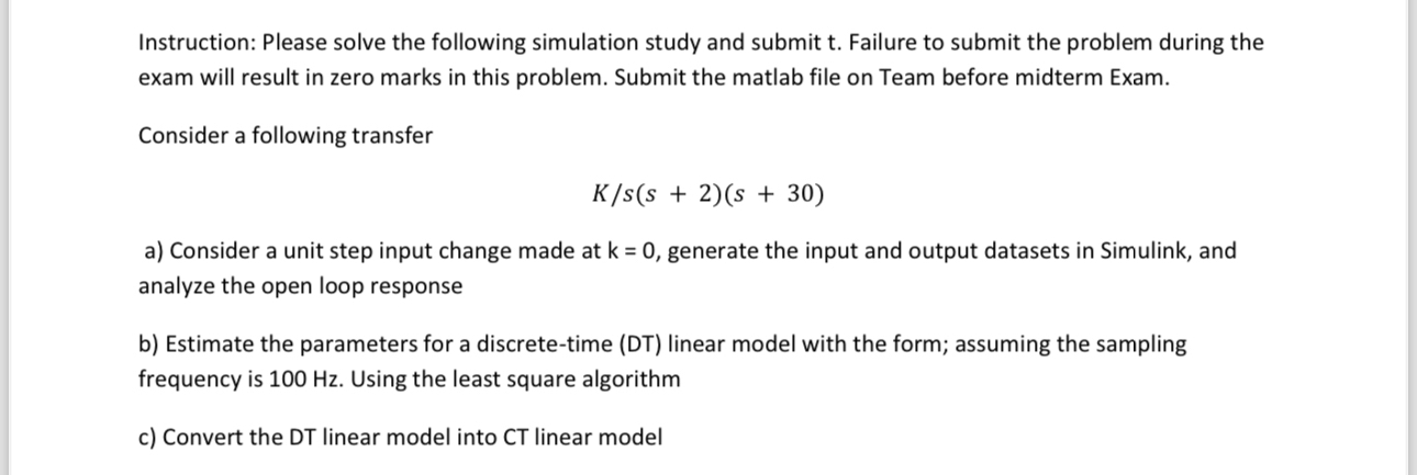 Instruction: Please solve the following simulation | Chegg.com