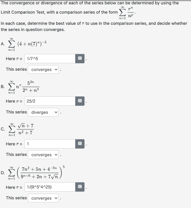 Solved I cannot figure out part d's r value. The convergence | Chegg.com