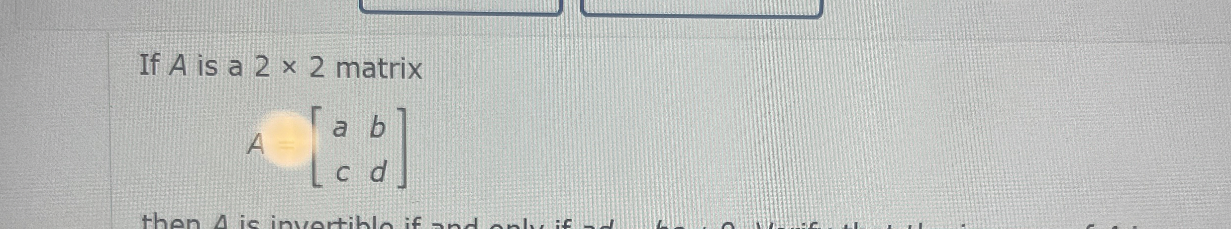 Solved If A ﻿is a 2×2 ﻿matrixA=[abcd] | Chegg.com