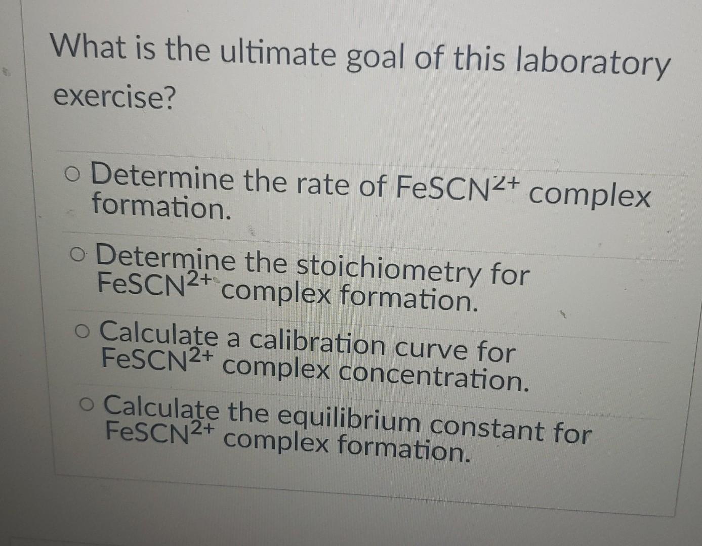Solved What is the ultimate goal of this laboratory | Chegg.com
