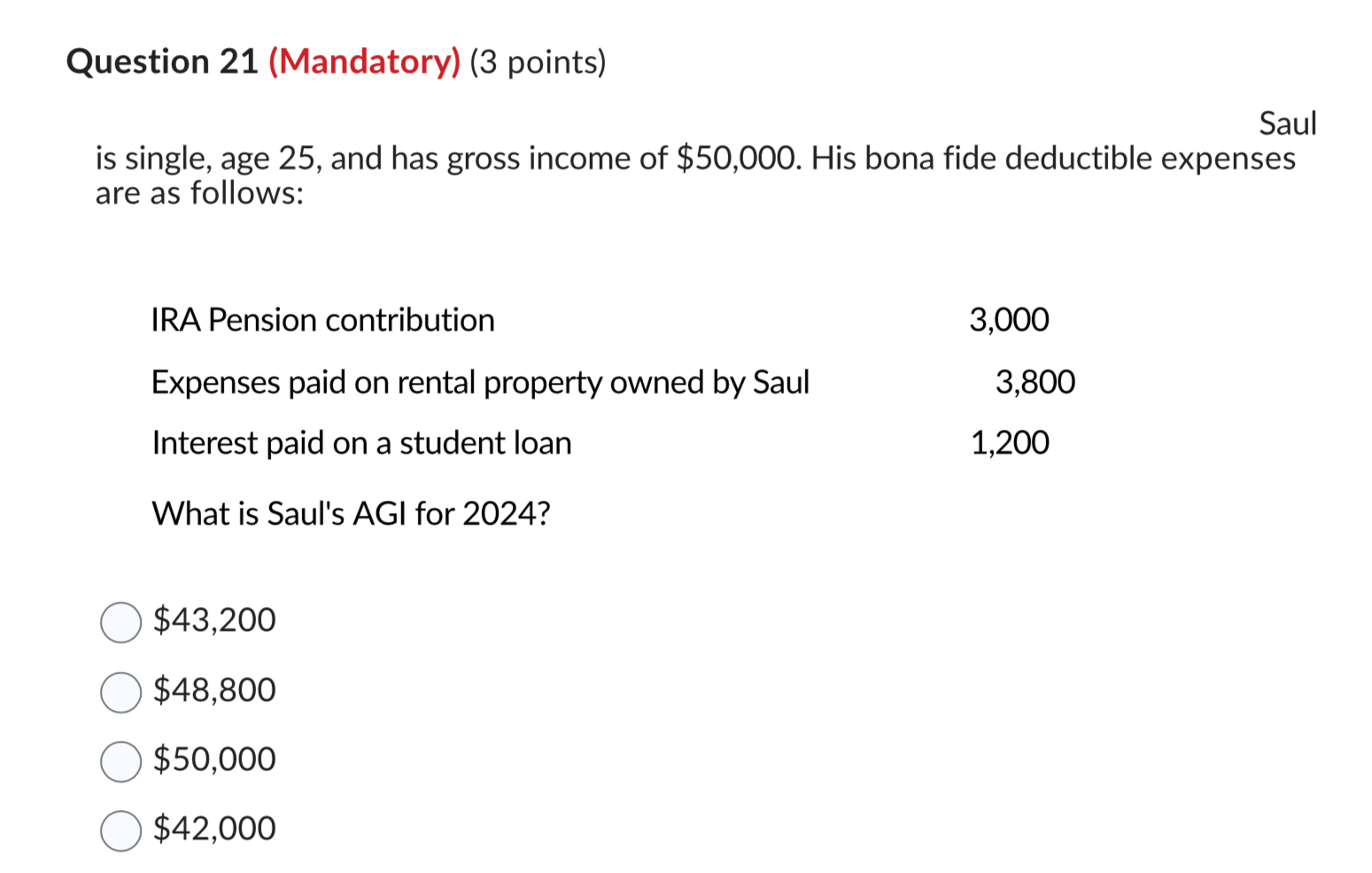 Solved Question 21 (Mandatory) (3 ﻿points)is single, age | Chegg.com