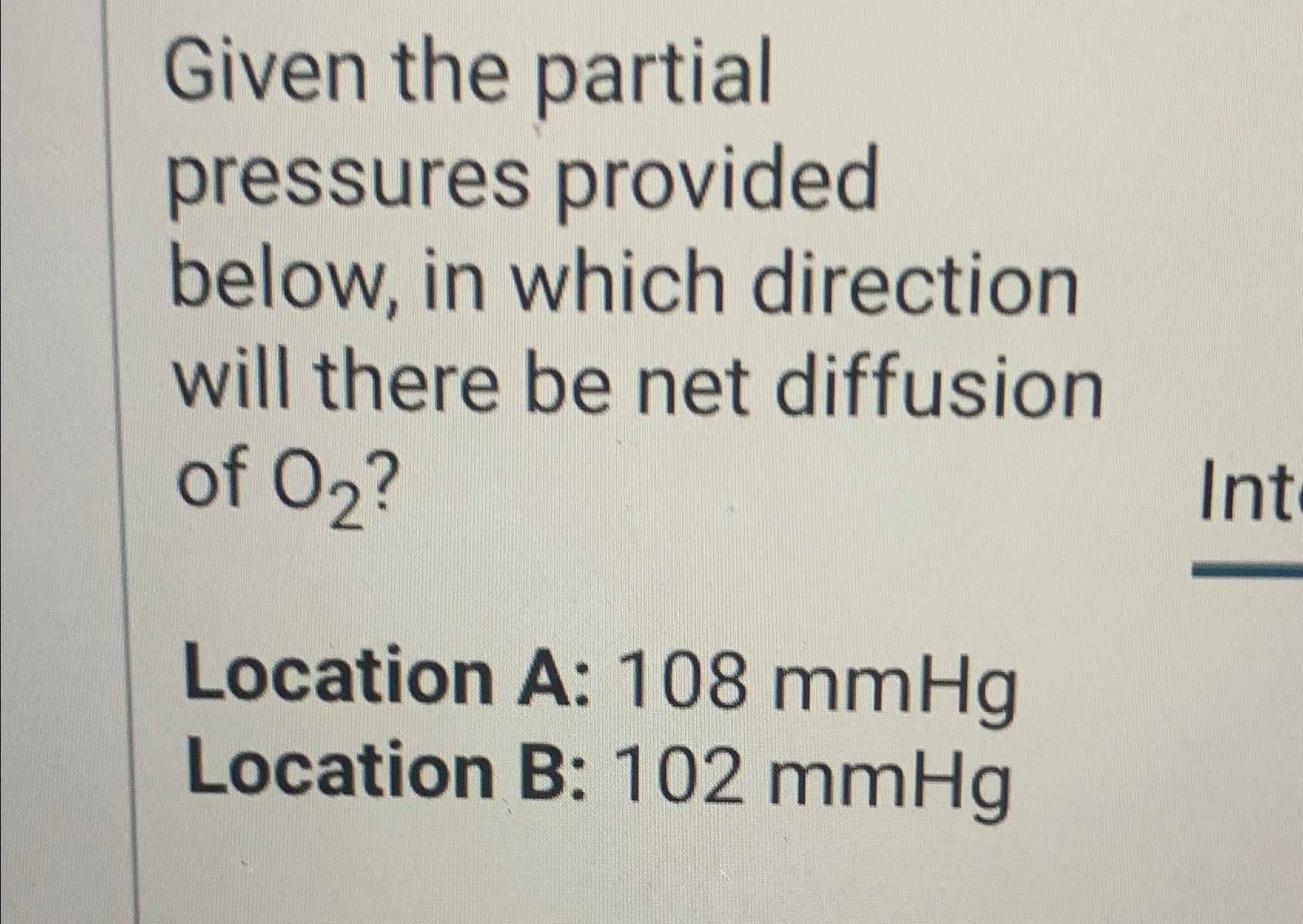 Solved Given the partial pressures provided below, in which | Chegg.com