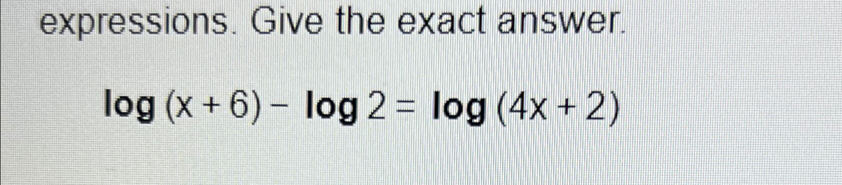 Solved expressions. Give the exact | Chegg.com