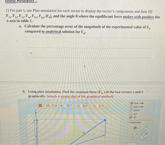 Solved 1) For part 1, use Phet simulation for each vector to | Chegg.com