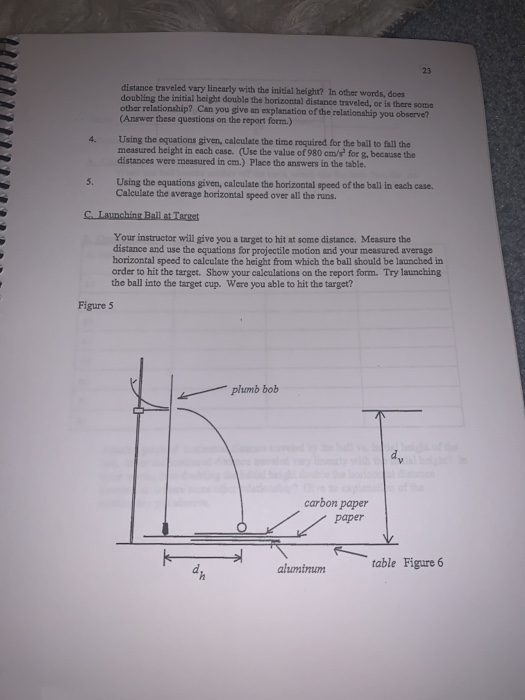 Experiment 3: Projectile Motion Introduction A | Chegg.com