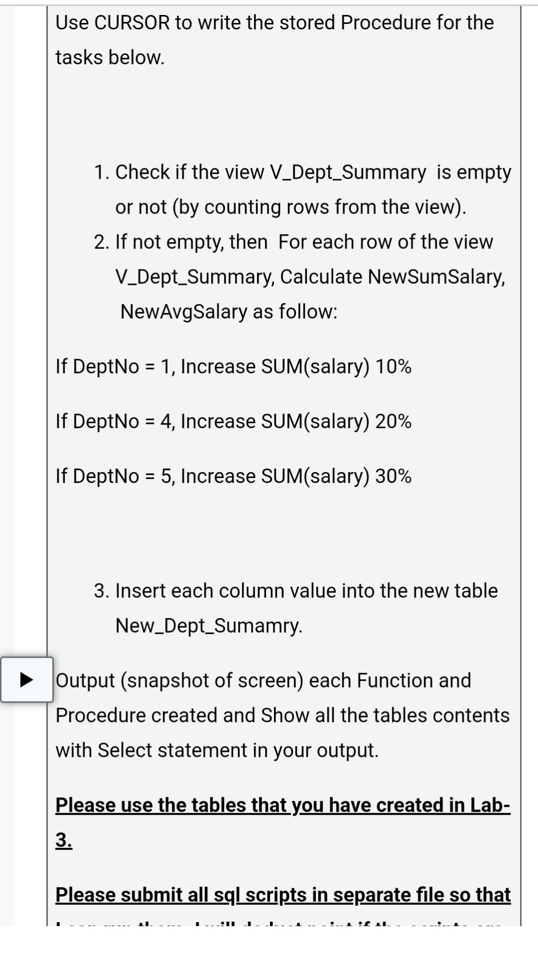 Assignment-4 : Create View and Stored Procedure The | Chegg.com